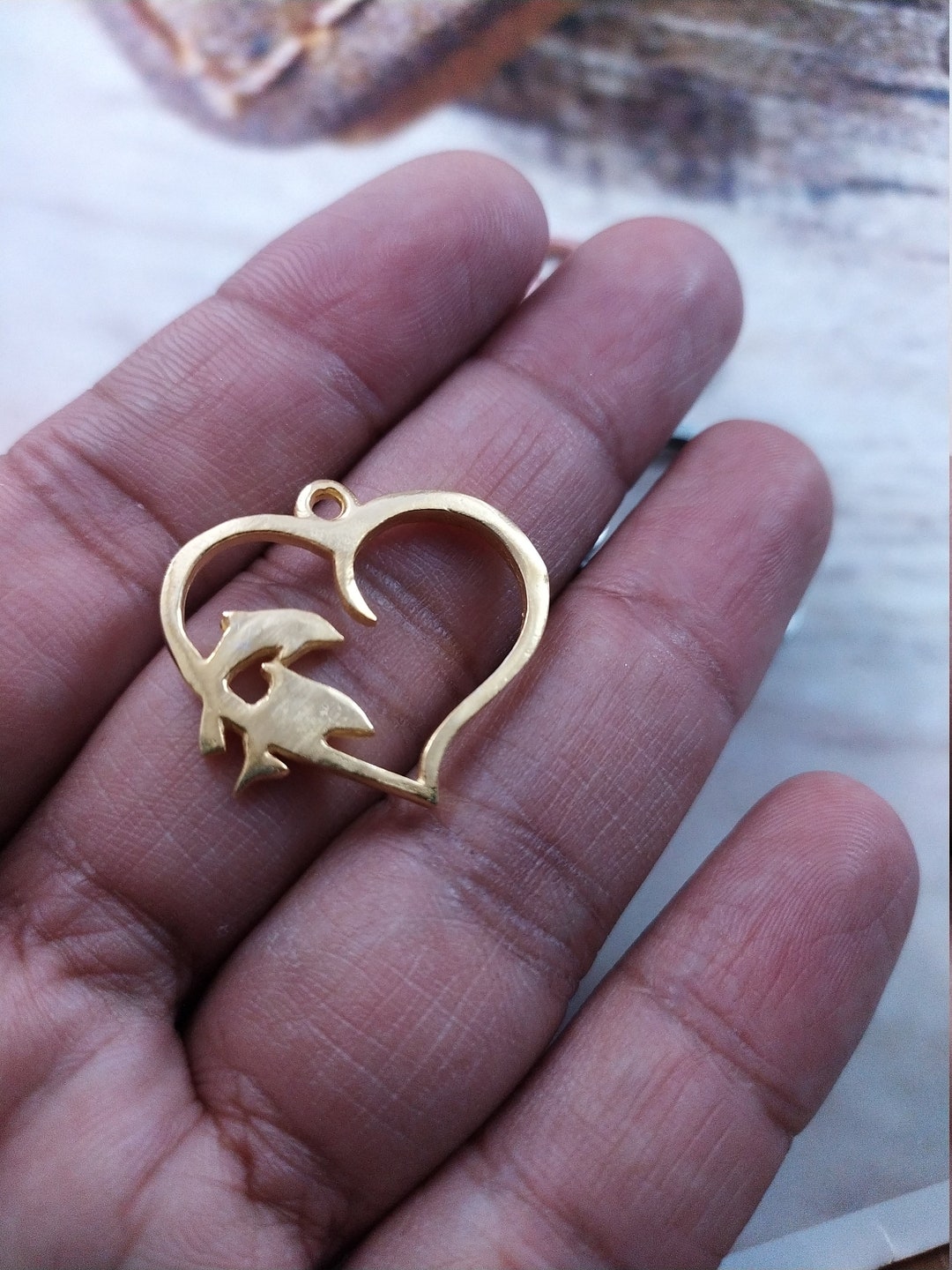 Heart Bezel Blank Open Gold Bezel in Pendent. Making for - Etsy