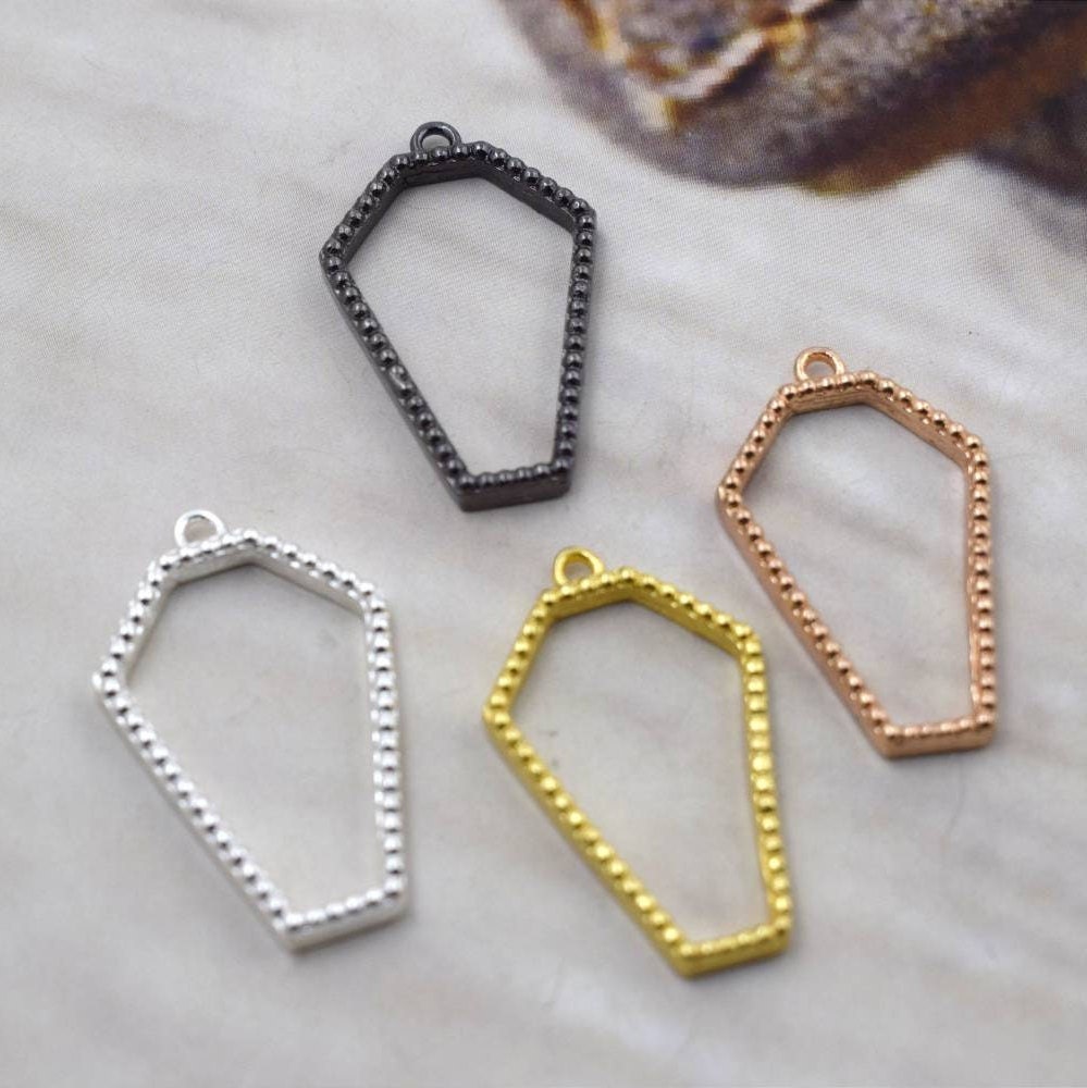 Coffin Bezel Blanks for Keychains. Hollow Frames for DIY Resin Craft Projects. Big Coffin Bezels ...