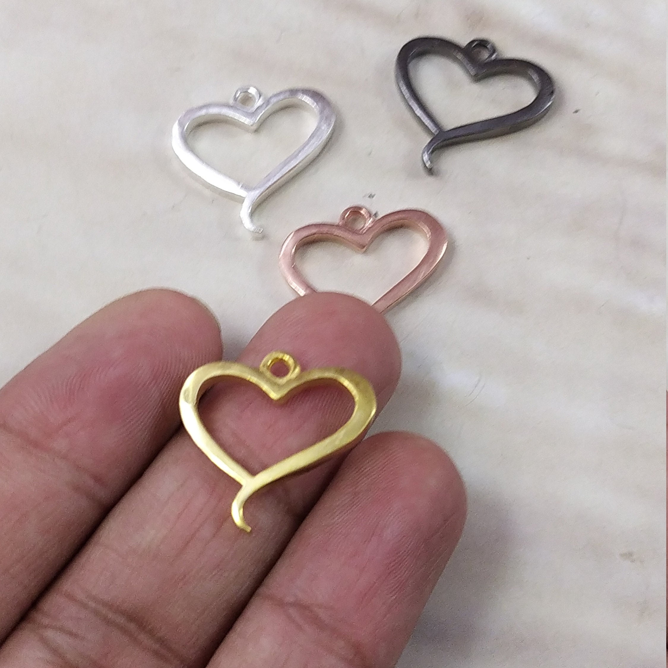 22x23mm Heart Bezel for Jewelry Making Bezel for Resin Craft Bezel ...