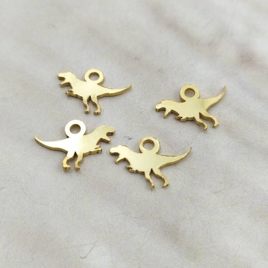 Buy T Rex Dainty Charms for Jewelry Making. 5 Pcs Dinosaur Charm Online ...