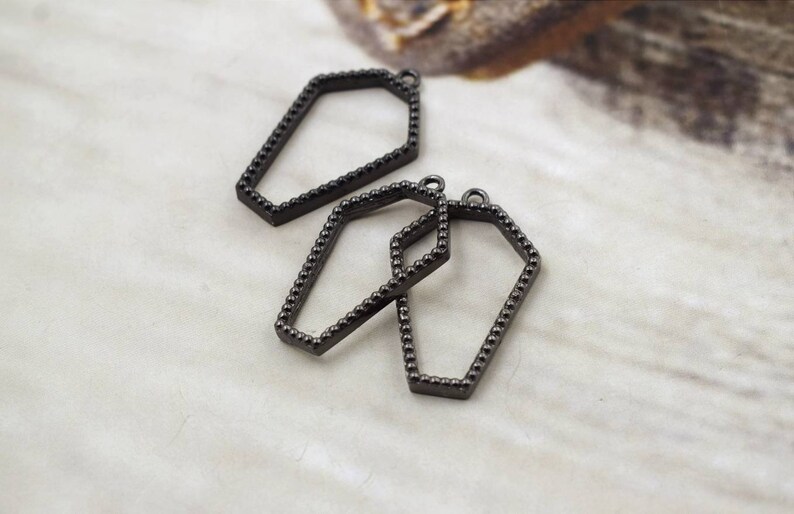 Coffin Bezel Blanks for Keychains. Hollow Frames for DIY Resin Craft ...