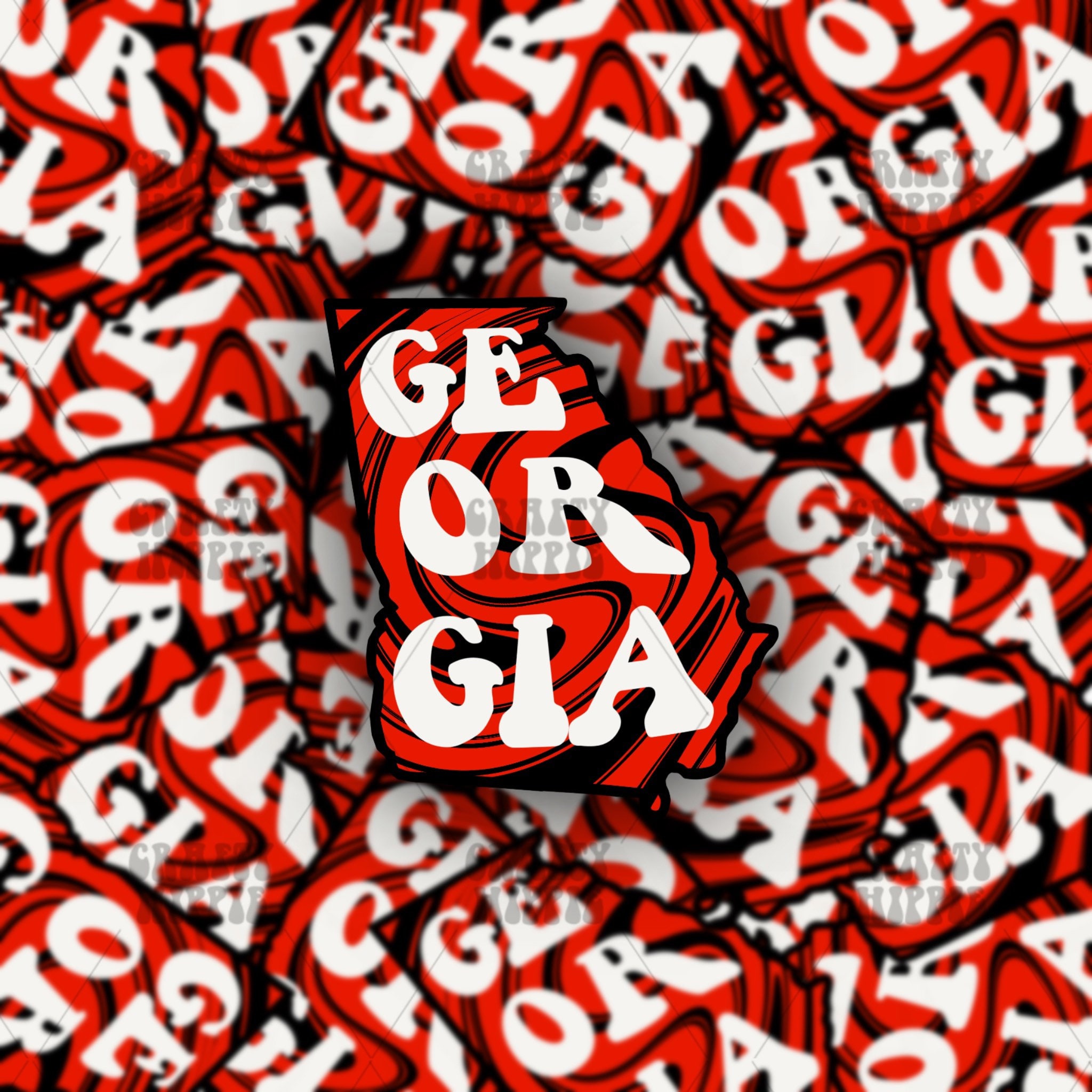 Georgia Vinyl Sticker Vinyl Sticker Permanent Sticker - Etsy