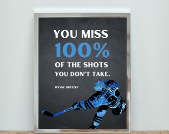 Wayne Gretzky Quote Poster - Etsy