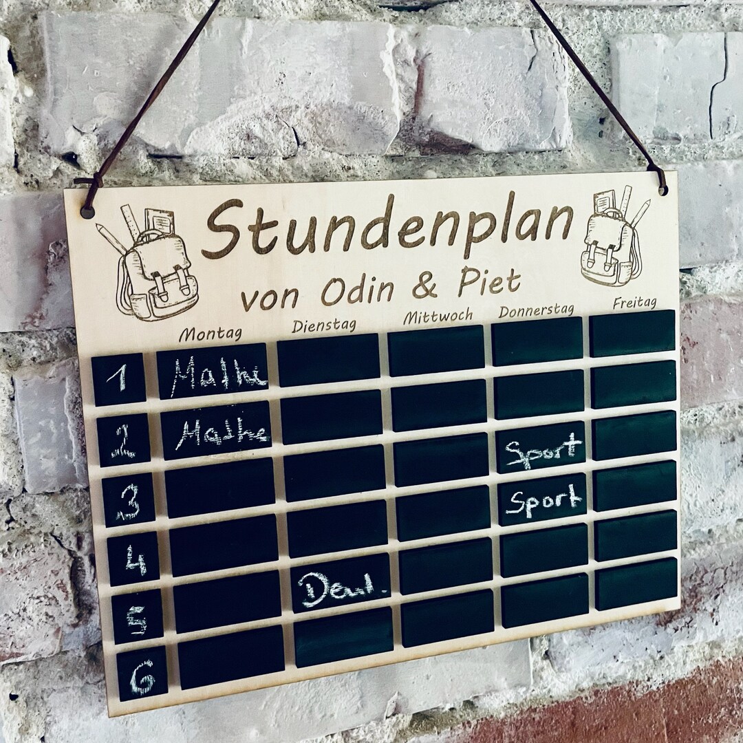 Personalized Timetable From First Grade / Perfect for Every School ...