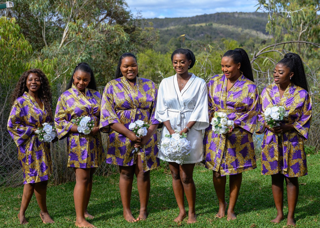 African Print Satin Robe - Etsy