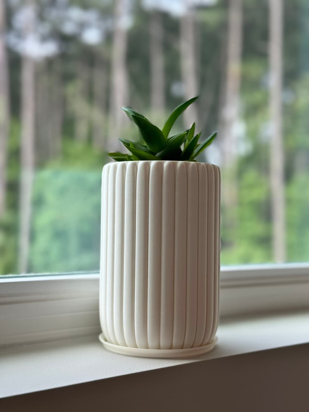 The Pillar Pot - 3D Printed Plant Pot With Drainage Hole and Matching ...