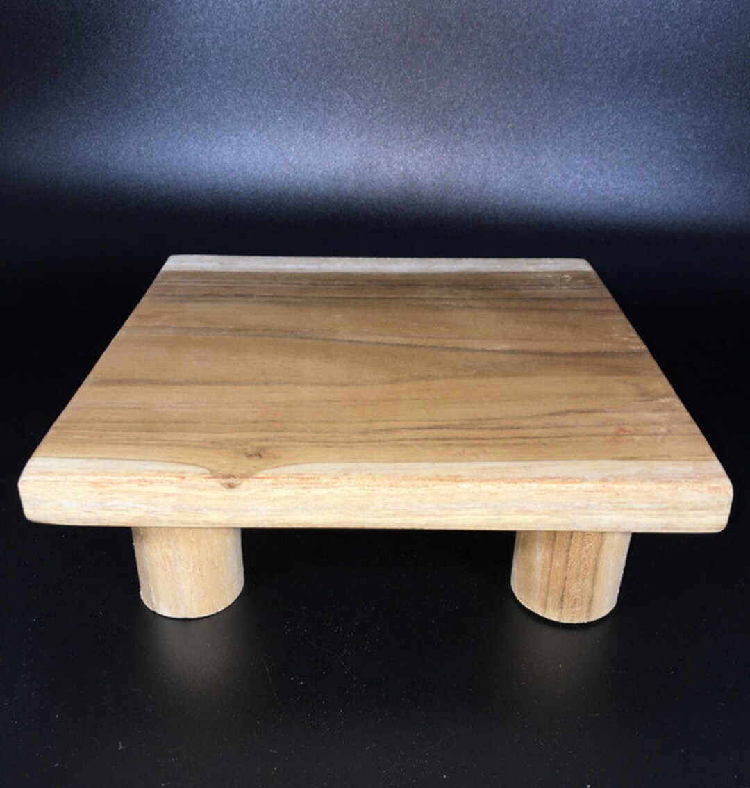 Teak Wood Natural-finish Ornamental Small Display Stand With Legs - Etsy