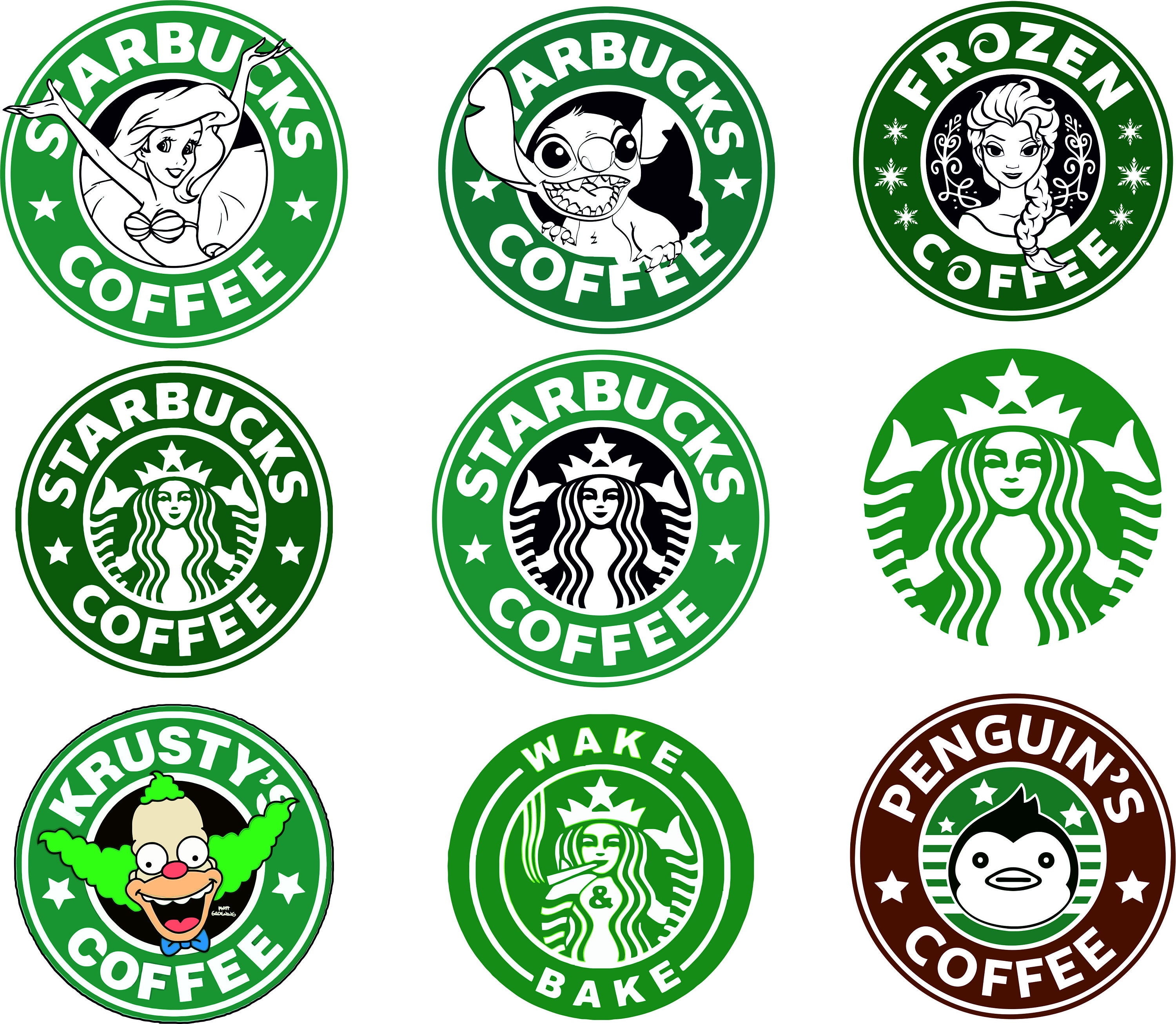 Starbucks Bundel Svg Starbucks Mega Svg Bundel Starbucks - Etsy Nederland