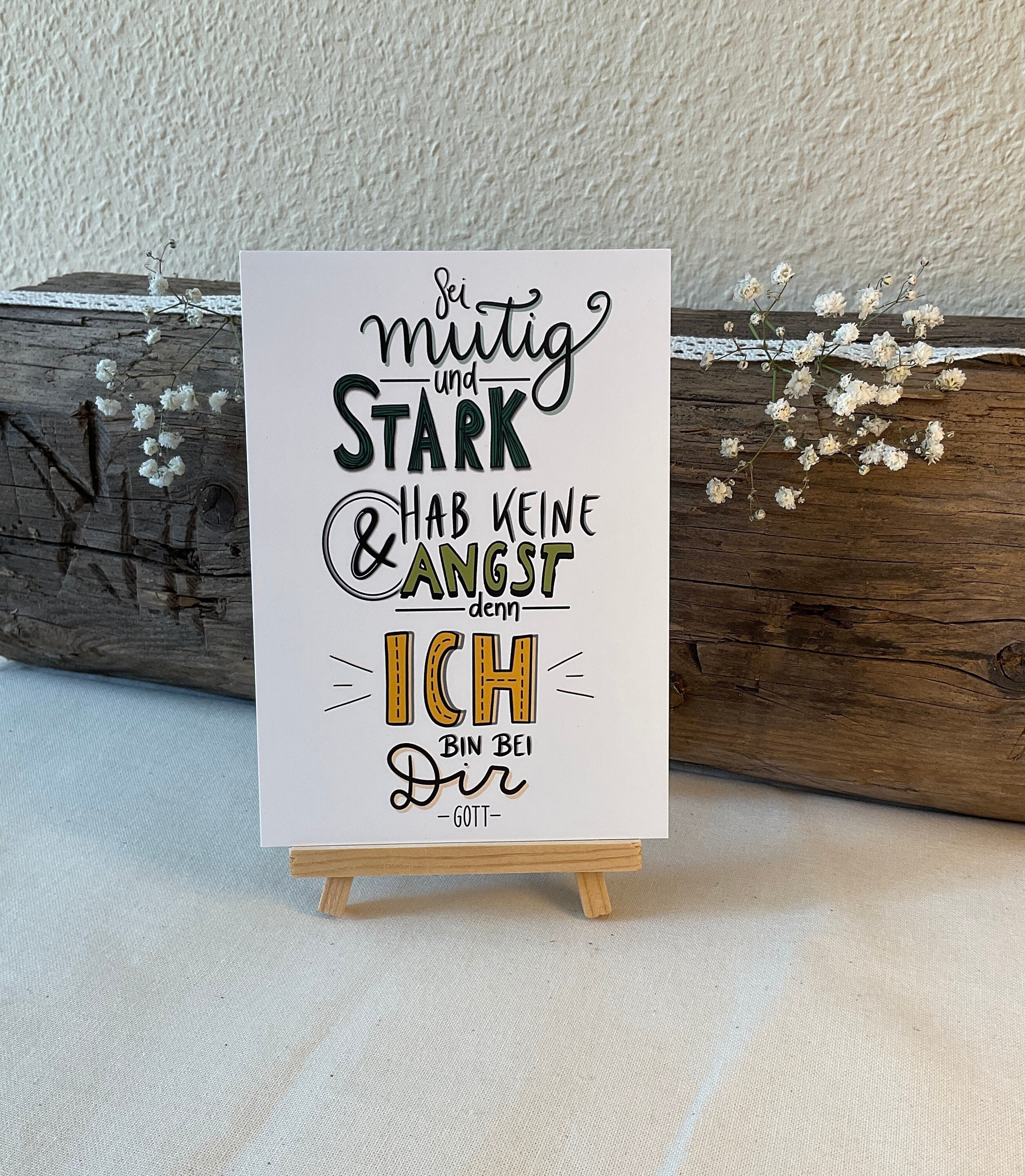 Karte | Mutig und Stark | Josua 1,9 | Ermutigung | Aufmunterung ...