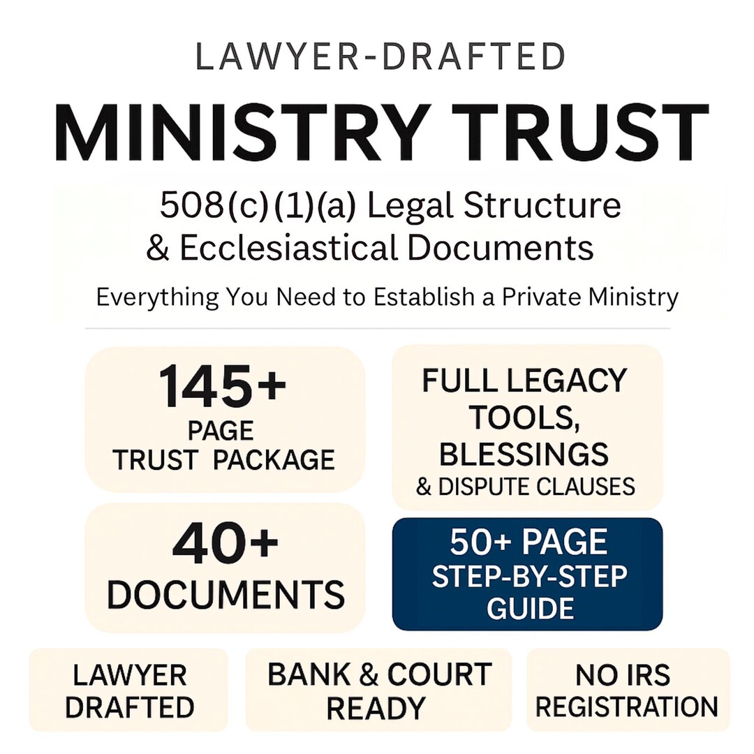 508c1a Ministry Trust Template: Editable Nonprofit Private Church Trust ...