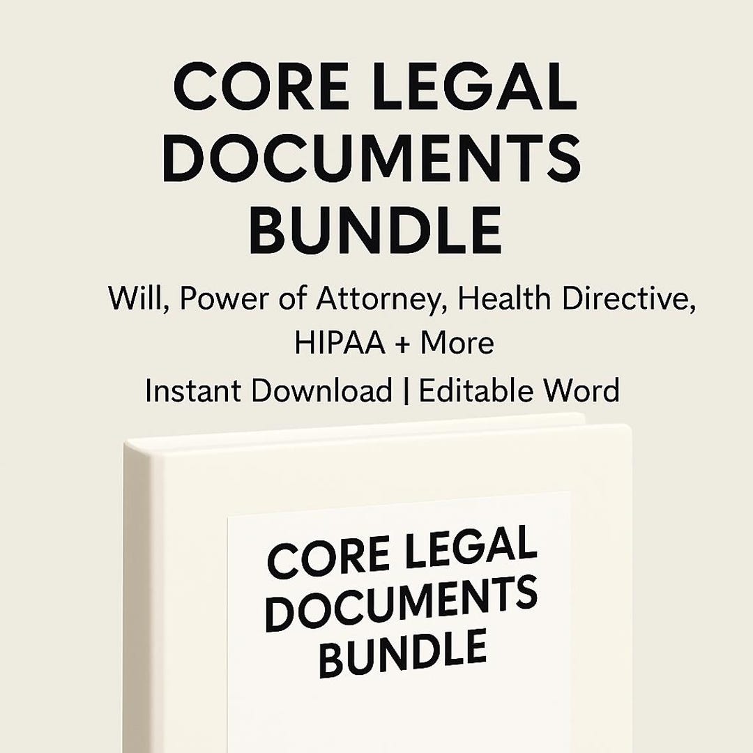 Estate Planning Kit, Editable Will, Power of Attorney, HIPAA Auth ...