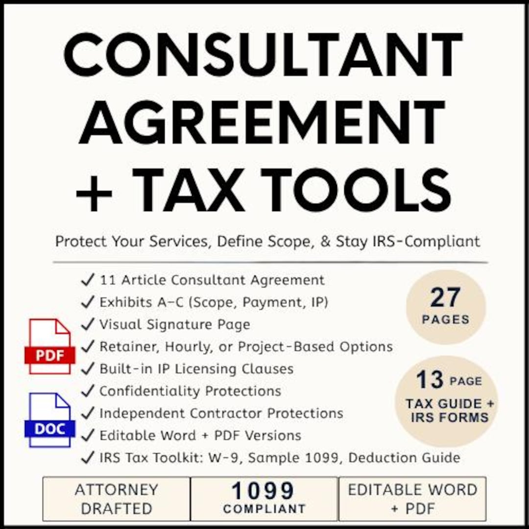1099 Consultant Agreement Template | Independent Contractor Contract L ...
