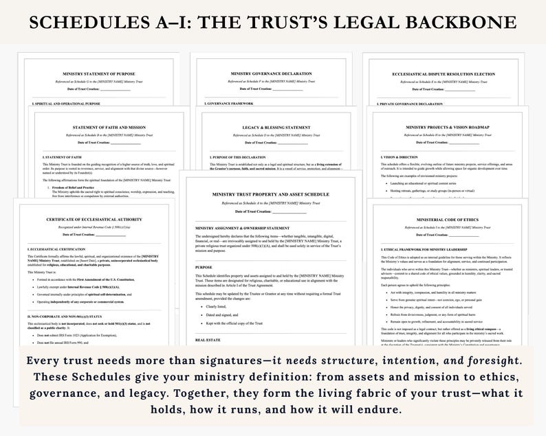 508c1a Ministry Trust Kit | Nonprofit Private Ministry Kit | Religious ...