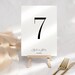 Wedding Table Number Template, Simple Table Numbers, Modern Minimalist ...