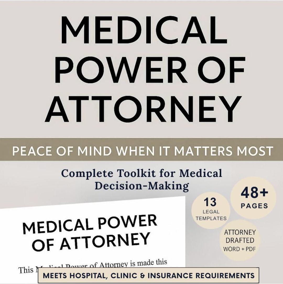 Medical Power of Attorney Form | HIPAA Authorization, Advance Directive ...