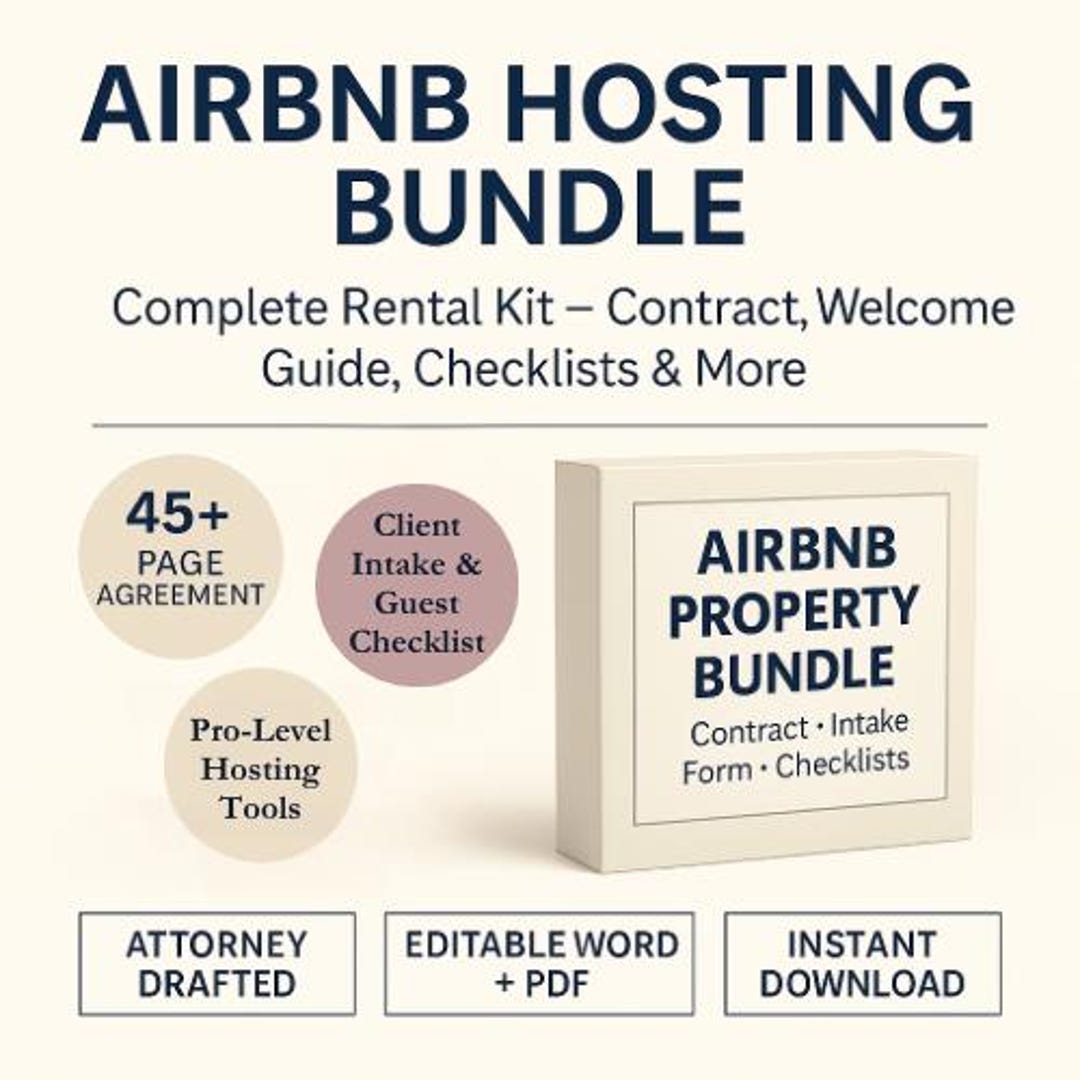Airbnb Agreement Airbnb Rental Contract Template Vacation Rental ...