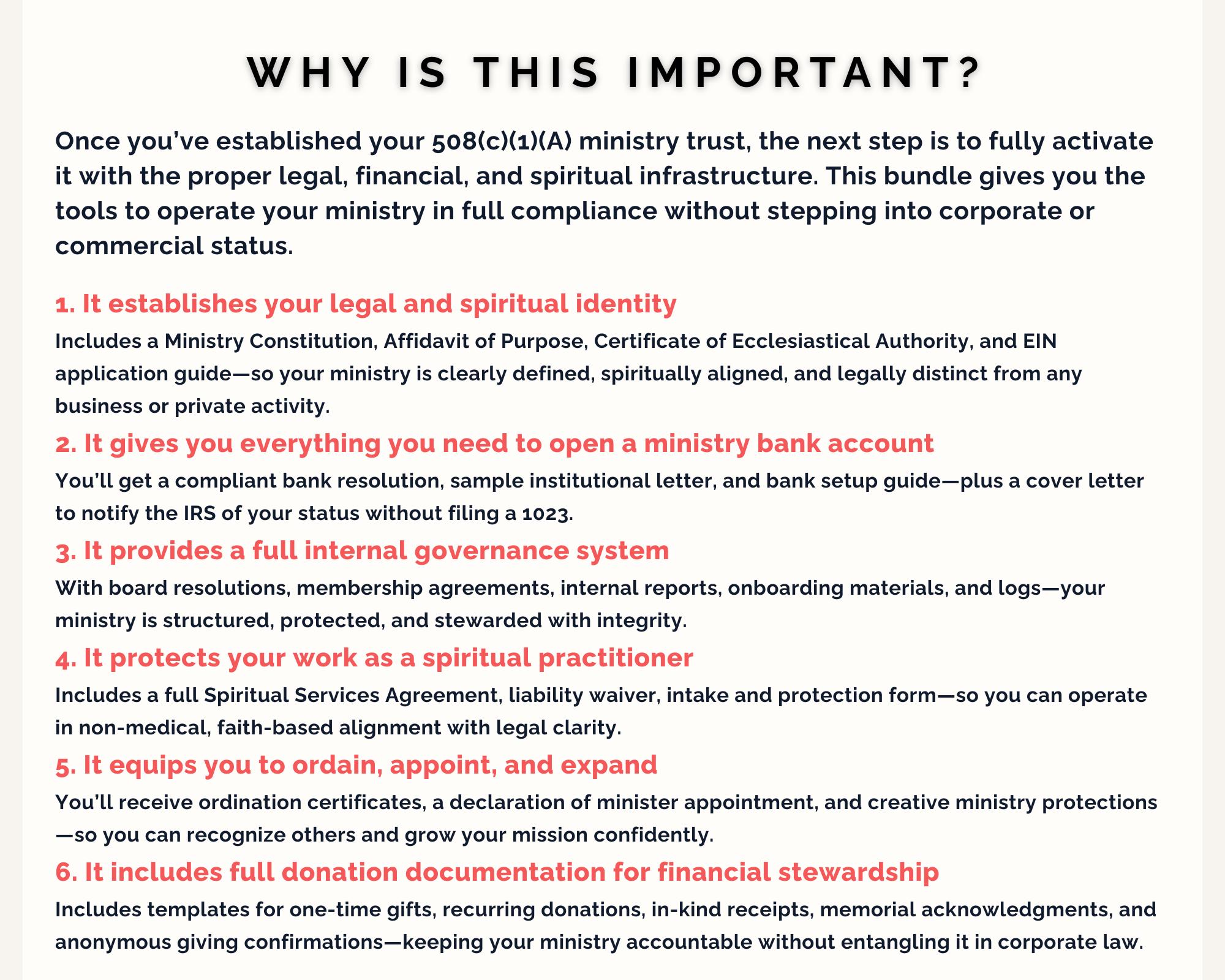 508c1a Ministry Trust Add-on Bundle | 57+ Editable Legal Templates for ...