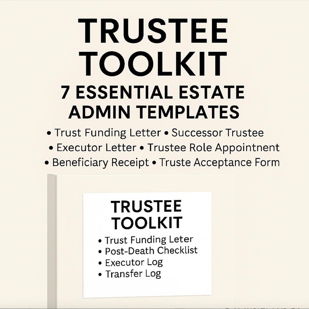 Trustee Essential Templates Estate Admin Templates Trust Funding Letter ...