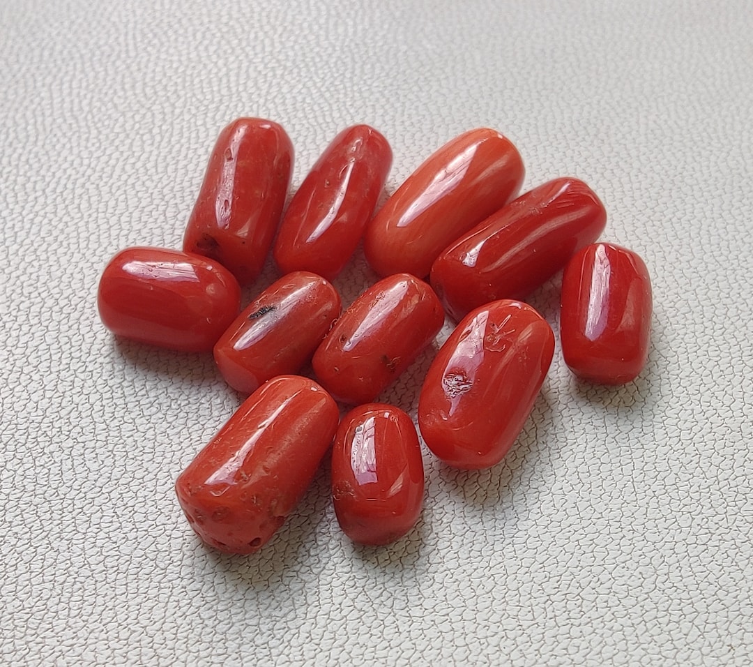 Gorgeous Red Coral Cabs, 100% Natural Italian Coral Gemstone, Red Coral ...