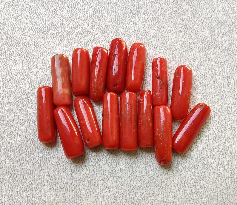 Natural Italy Red Coral Cabochon, 100% Natural Italian Red Coral ...