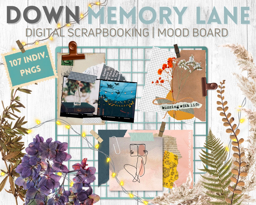 Digital Scrapbooking Sticker Pack Vol. 1, Goodnotes Mood Board ...