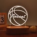 Basketball Personalized 3D Lamp, Basketball Night Light, NBA Light ...