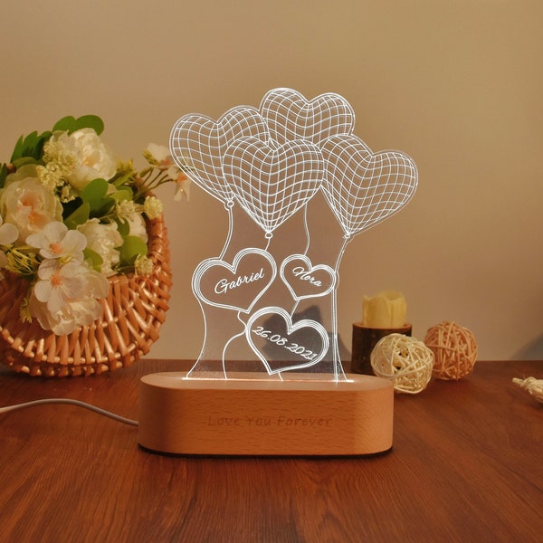 3d Printed Led Light Decor - Etsy