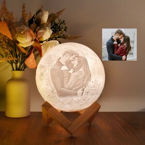 Personalized Photo Lamp, Custom Moon Lamp, Personalized Photo Led Light ...