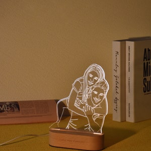 Custom Photo 3d Lamp Led Light Engraving Photo Night Light - Etsy