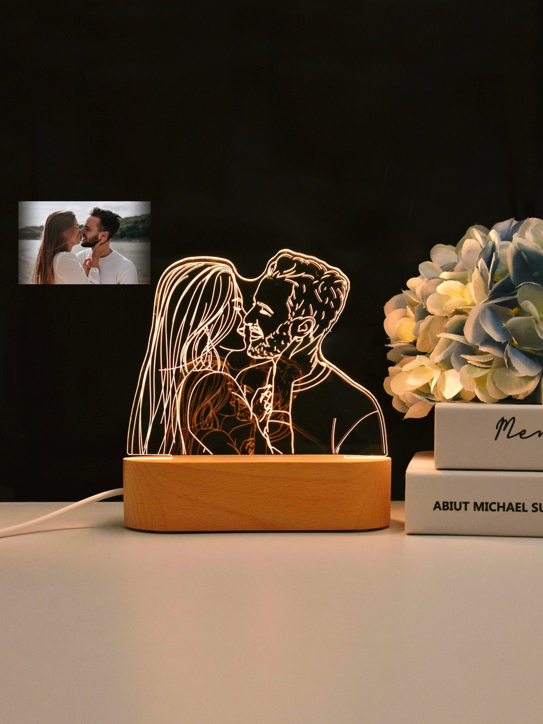 Custom Photo 3d Lamp Led Light, 3D Night Lamp Gift for Lover, Custom ...