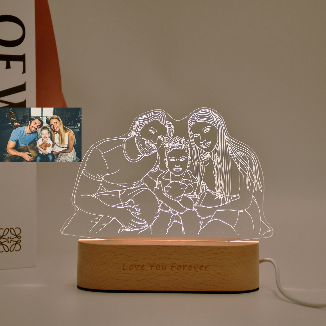 Custom Photo Lampcustom 3D Lamp Giftpersonalized Lamp Night - Etsy