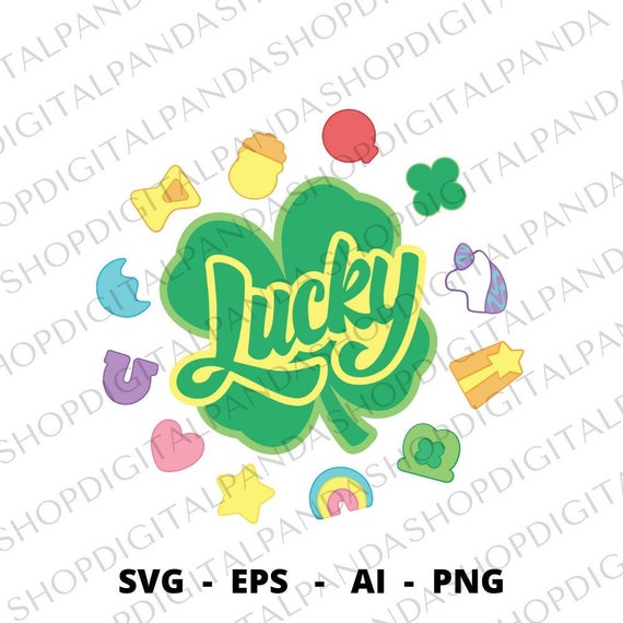Lucky Svg Lucky Charms Svg Charms Svg Clover Svg Cereal | Etsy