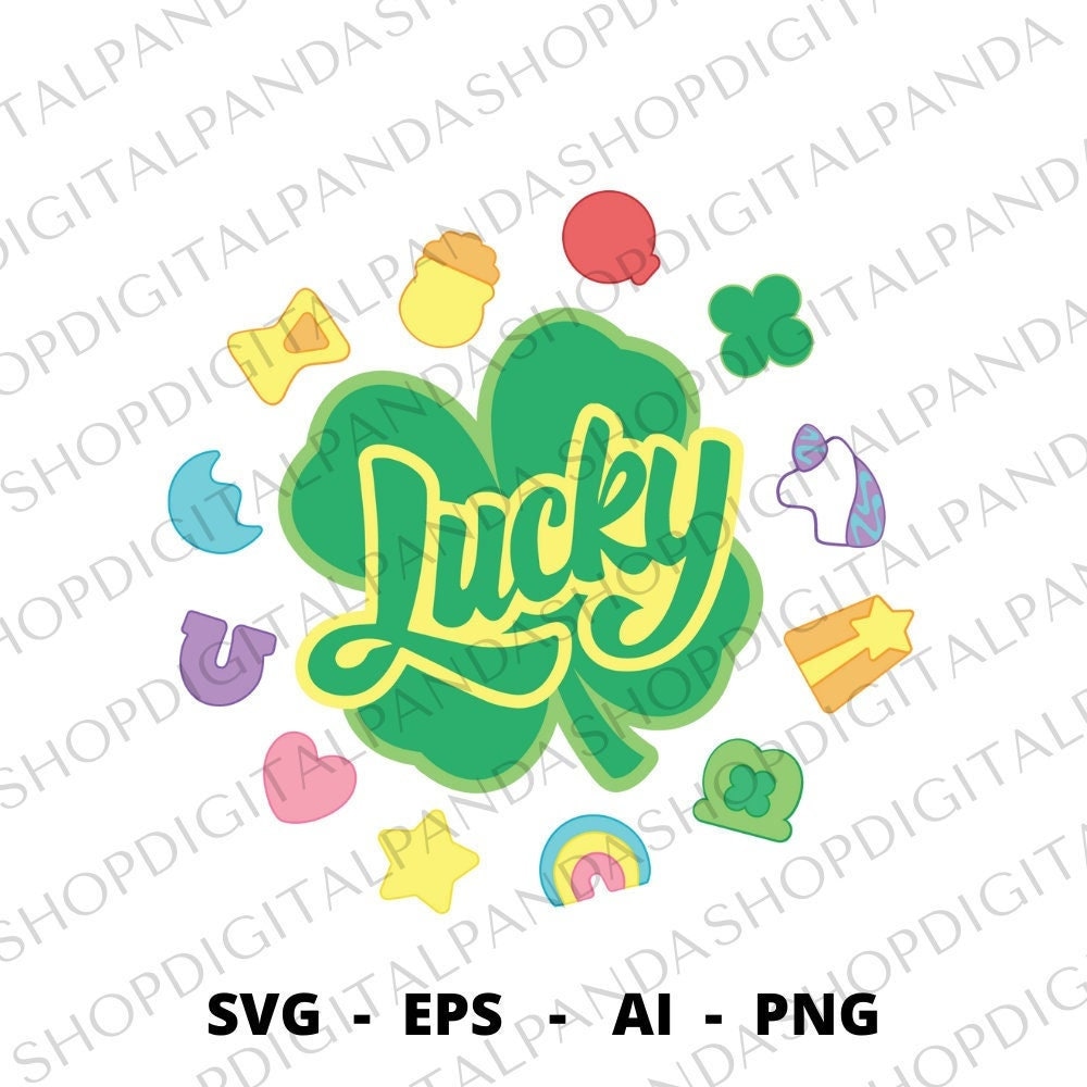 Lucky Svg, Lucky Charms Svg, Charms Svg, Clover Svg, Cereal Svg ...