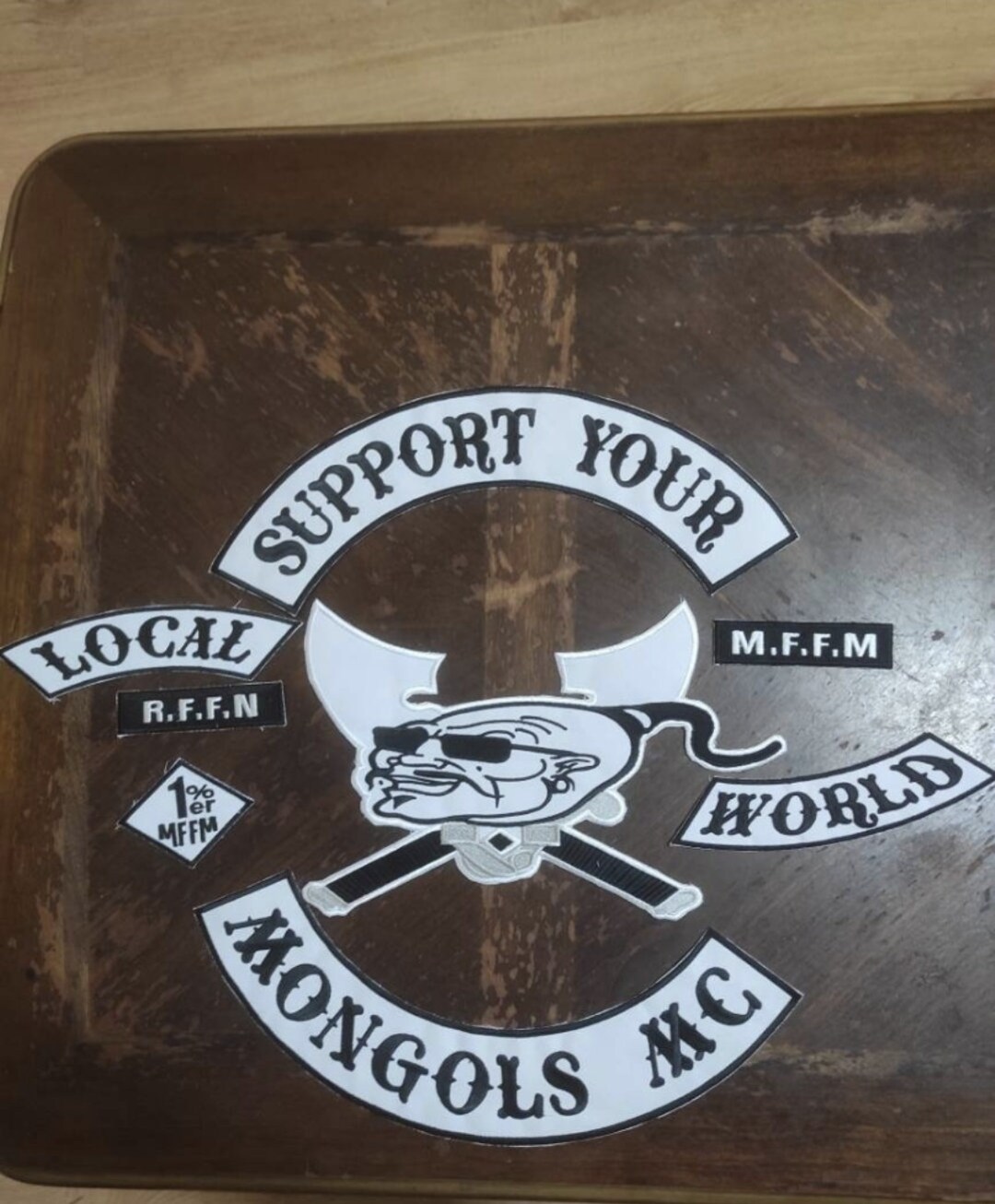 Support Your Local Mongols 35 Cm Embroidered Patches Set of 8 Pcs Iron ...