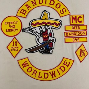 Bandidos Patches Biker Vest Iron-on Jacket - Etsy