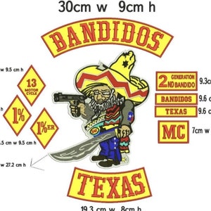 Bandidos Patches Biker Vest Iron-on Jacket - Etsy