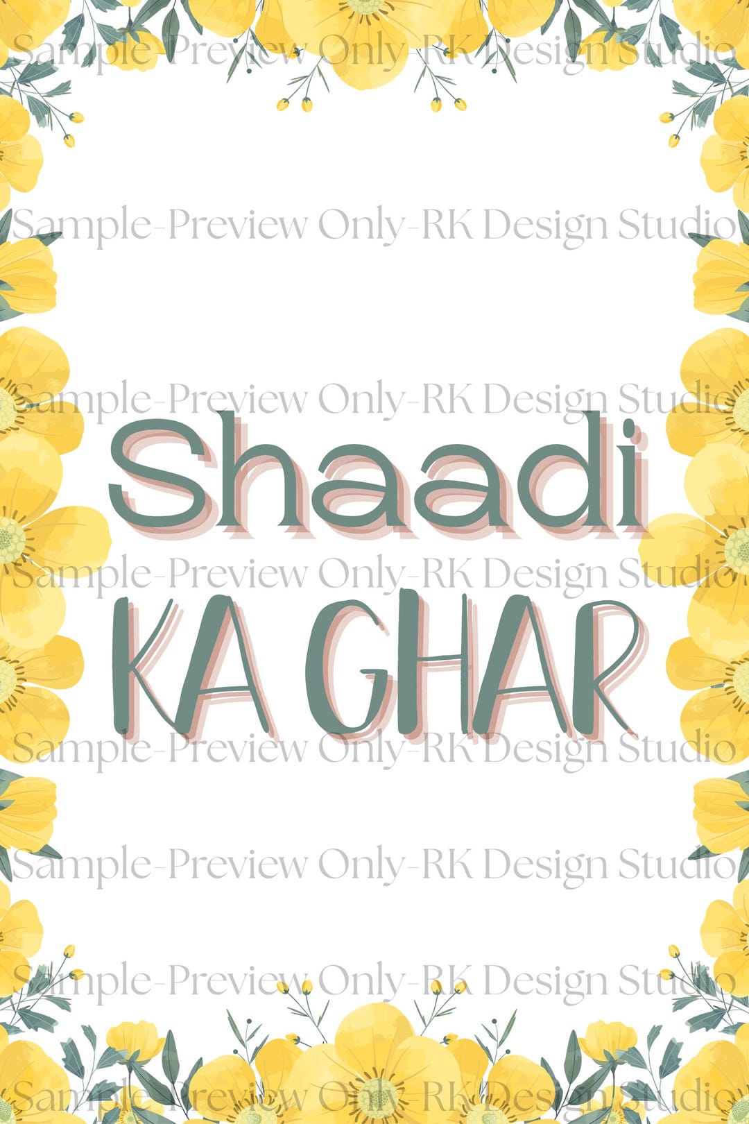 Shaadi Ka Ghar Sign | Wedding Welcome Poster (digital Download) - Etsy