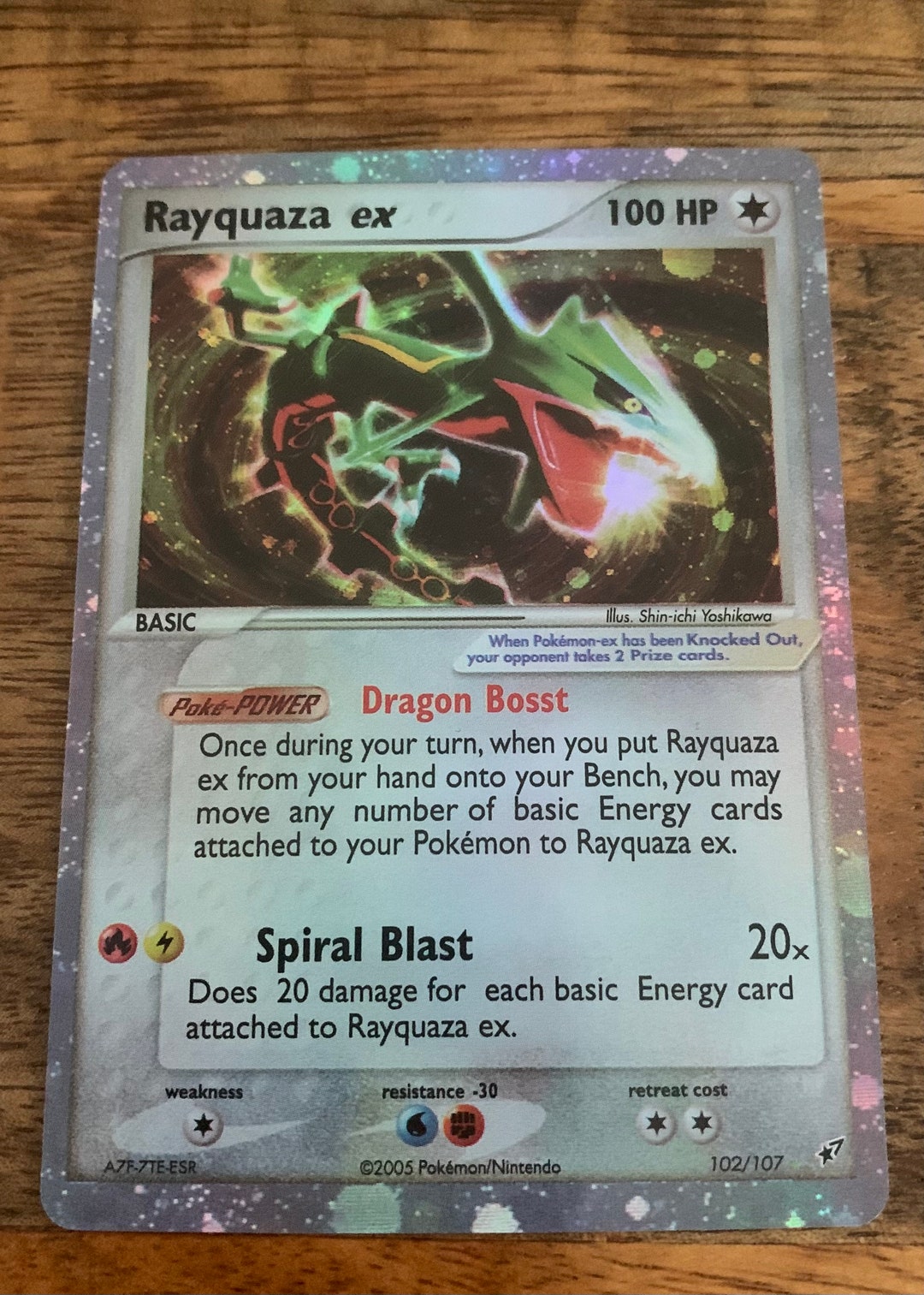 Rayquaza Ex / Deoxys Set / 102/107 / 2005 / PROXY Pokémon Card - Etsy