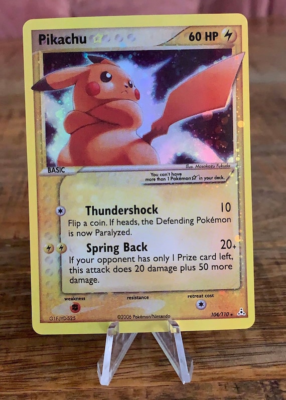 Pikachu gold Star Holon Phantoms 104/110 2006 - Etsy
