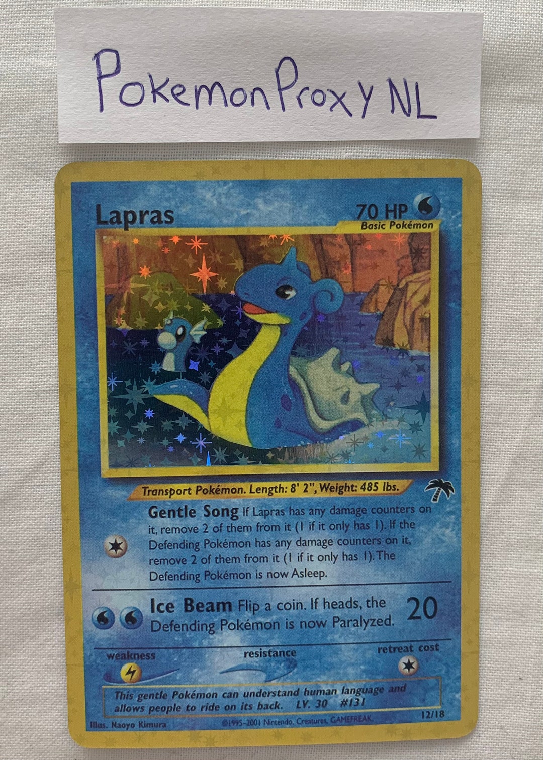 Lapras / Southern Island Set / 12/18 / 2001 / PROXY Pokémon - Etsy