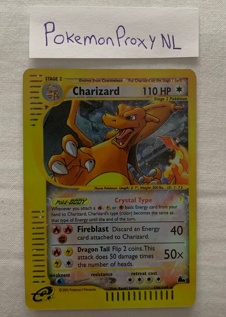 Charizard crystal / Skyridge / 146/144 / 2003 / PROXY - Etsy