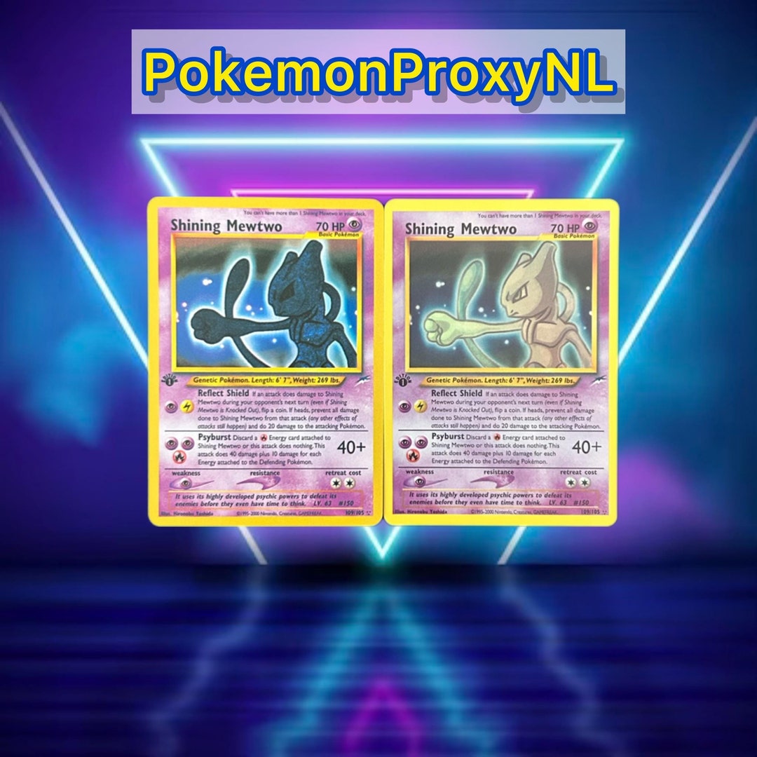 Shining Mewtwo (1st) / Neo Destiny / 109/105 / 2002 / PROXY TCG Card(s ...