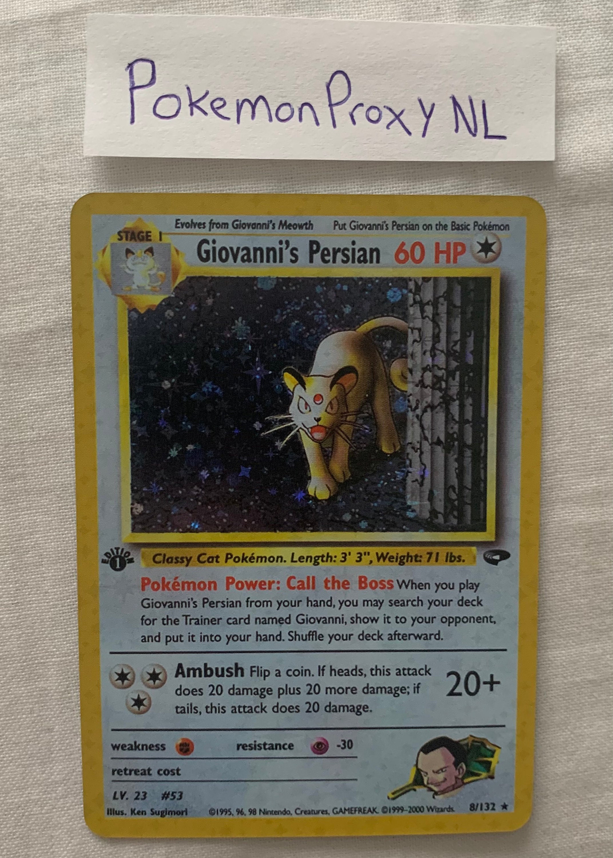 Persian Pokemon Card