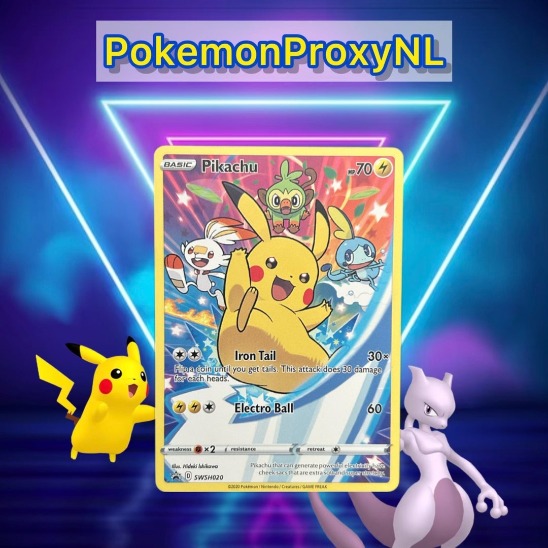 Pikachu / Sword & Shield Promos / SWSH020 / 2020 / PROXY TCG Card(s) - Etsy