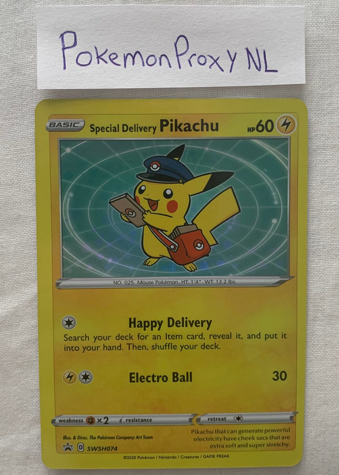 Special Delivery Pikachu / Sword & Shield Promos / SWSH074 / 2020 ...