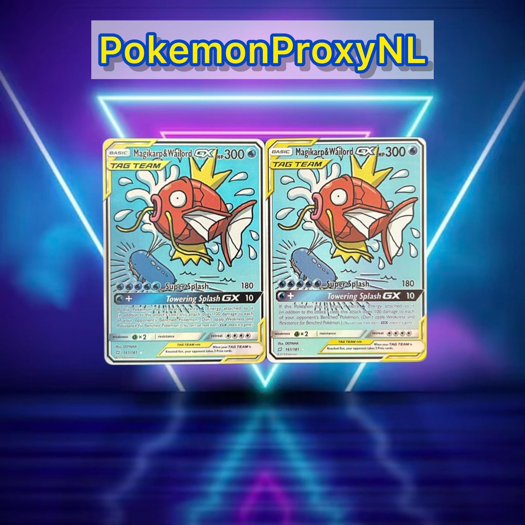 Magikarp & Wailord GX / Team up / 161/181 / 2019 / PROXY Pokémon Card ...