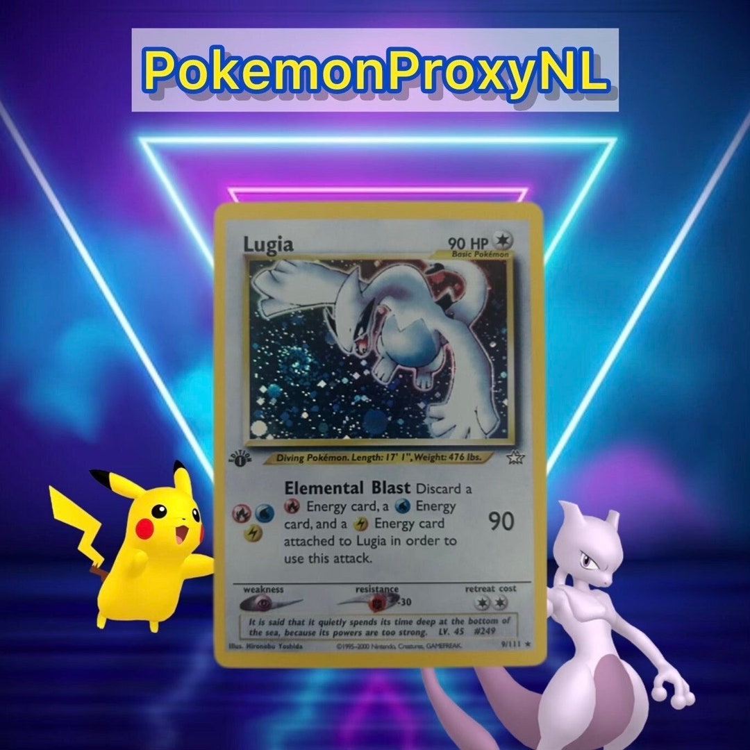 Lugia 1st / Neo Genesis / 9/111 / 2000 / PROXY Pokémon Card - Etsy