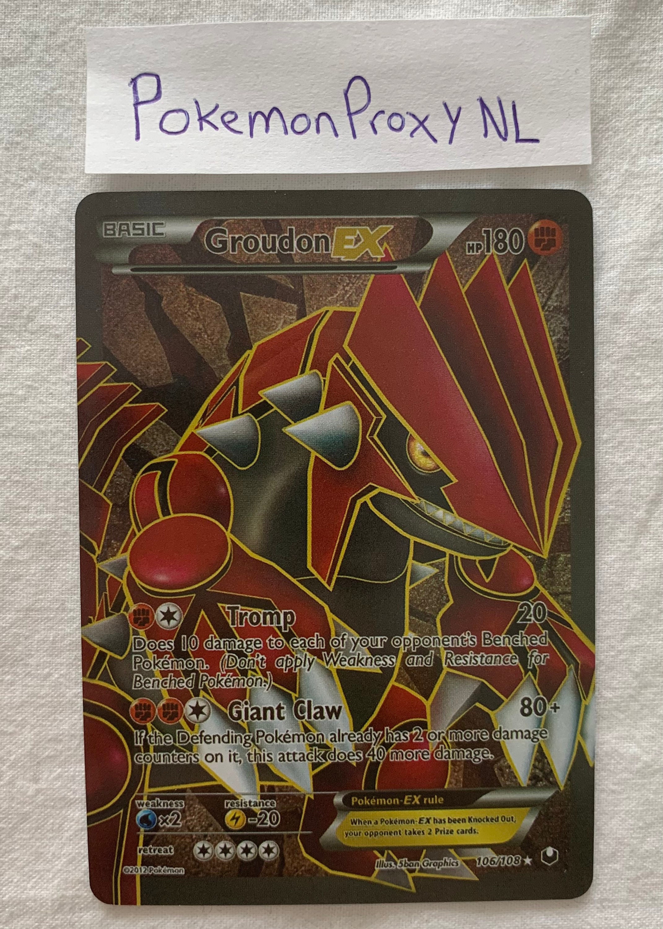 Groudon Ex Card Full Art