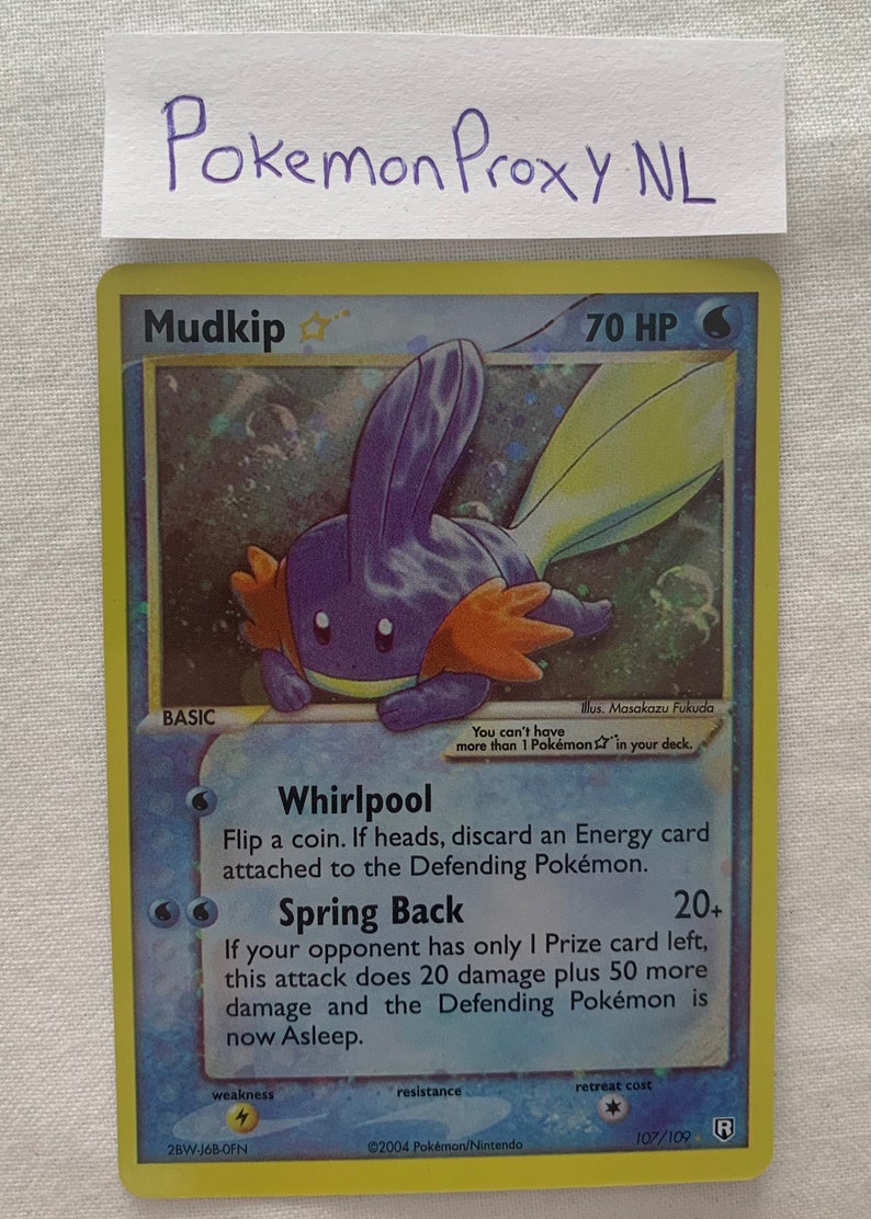 Mudkip gold Star / Team Rocket Returns / 107/109 / 2004 / - Etsy