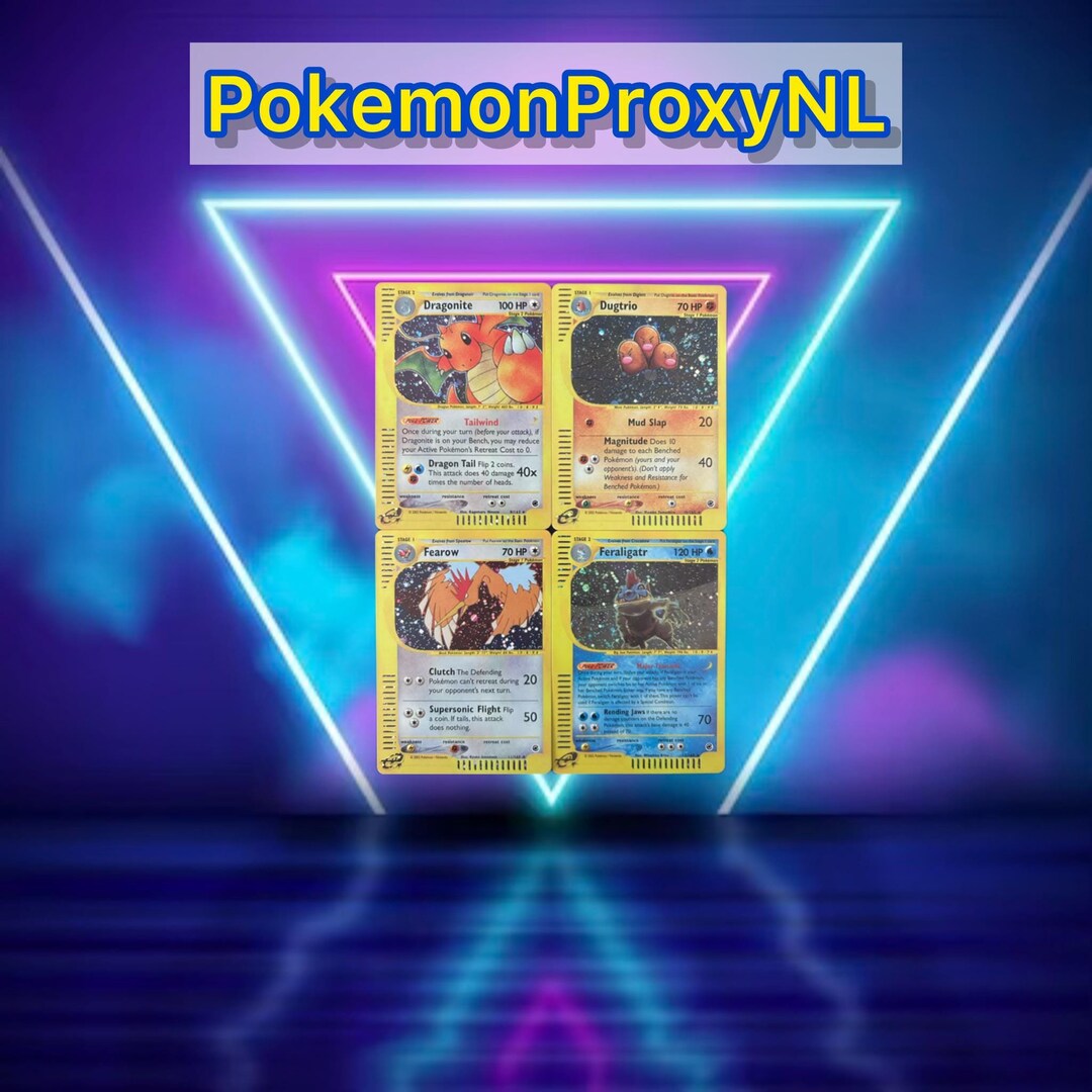 Expedition Set 3/12 / Dragonite 9/165, Dugtrio 10/165, Fearow 11/165, Feraligatr 12/165 / 2002 ...